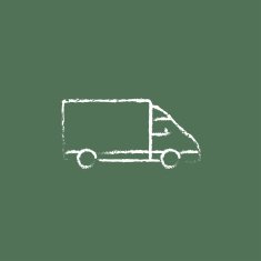 Delivery truck icon drawn in chalk free image download