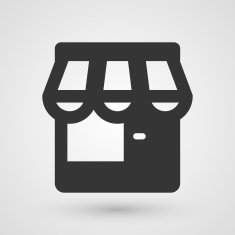 Black store icon free image download