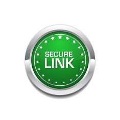 Secure Link Glossy Shiny Circular Vector Button N2 free image download