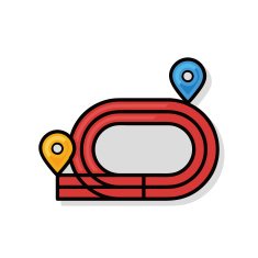 Run track doodle free image download