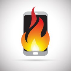 Phone on Fire free image download