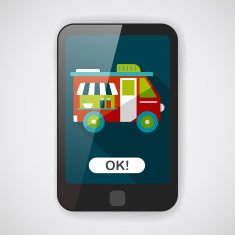 Transportation vendor carts flat icon with long shadow eps10 N4 free ...