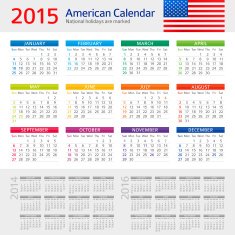 American Calendar 2015 - Illustration free image download