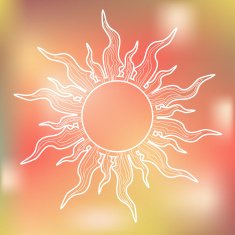 White Sun on Colorful Background free image download
