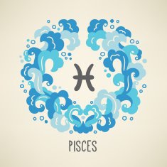 Zodiac sign Pisces in Water element wreath free image download