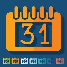 Flat design calendar N10 free image download