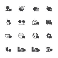 Savings icon set free image download