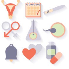 Flat design vector set of fertility icons N2 free image download
