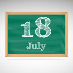 July 18 day calendar school board date free image download