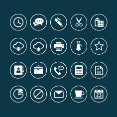 Office and Web dark Icons free image download