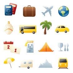 Holiday Travel Icons free image download
