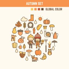 Autumn and fall infographic elements free image download