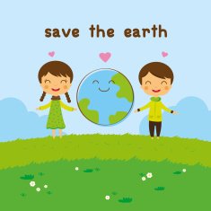 Cartoon save the earth world free image download