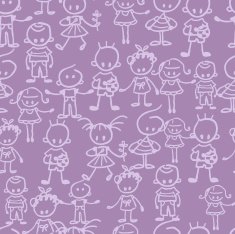 Group of children seamless pattern free image download