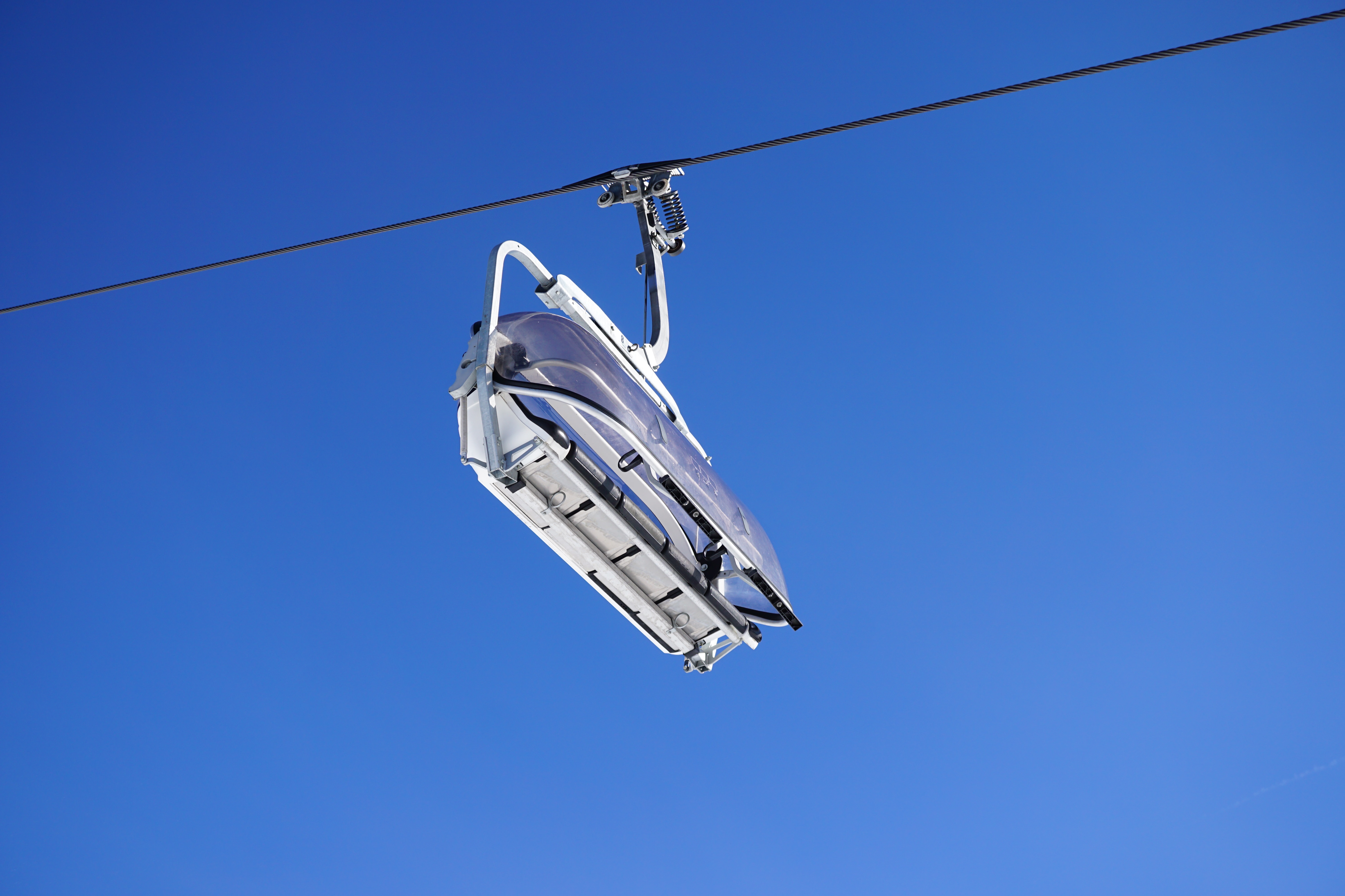 Ski cable car sky view free image download