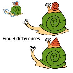 Find 3 differences (snails) free image download