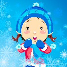 Snowflakes on kids nose free image download