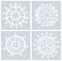 Four snowflakes free image download