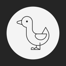 Duck line icon N4 free image download