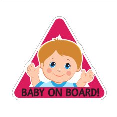 Baby boy on board Vector illustration free image download