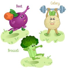 Vegetables engage in sports free image download