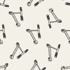 Scooter doodle seamless pattern background free image download