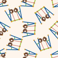 Playground swing cartoon seamless pattern background free image download