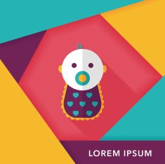 Baby flat icon with long shadow eps 10 N14 free image download