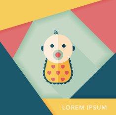 Baby flat icon with long shadow eps 10 N15 free image download