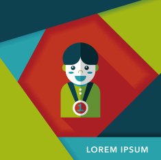 Winning boy flat icon with long shadow eps10 N9 free image download