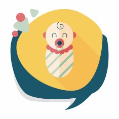 Baby flat icon with long shadow eps10 N58 free image download