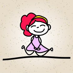 Hand drawing abstract cartoon happy kids N3 free image download