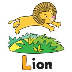 Little lion for ABC Alphabet L free image download