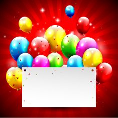 Modern red birthday background with place for text free image download