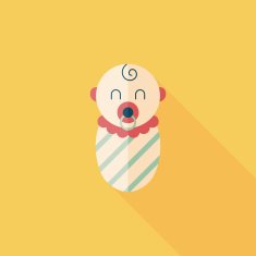 Baby flat icon with long shadow N2 free image download