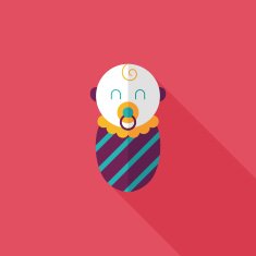 Baby flat icon with long shadow N3 free image download