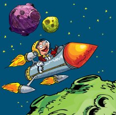 Cartoon rocket racer free image download