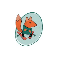 Fox skiing free image download