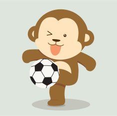 Monkey Playing Soccer free image download