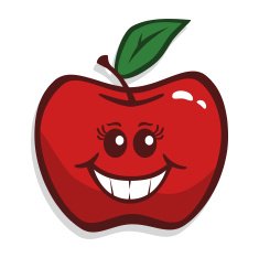 Smiling Apple free image download