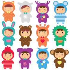 Animal kids clip art set free image download