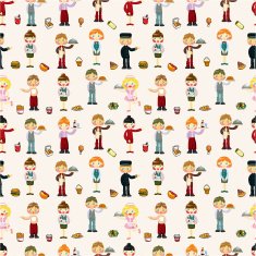 Seamless restaurant pattern free image download