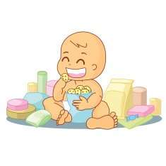 Baby Eating Snack free image download