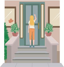 Girl Knocking On Door C free image download