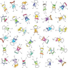 Cartoon children background design free image download