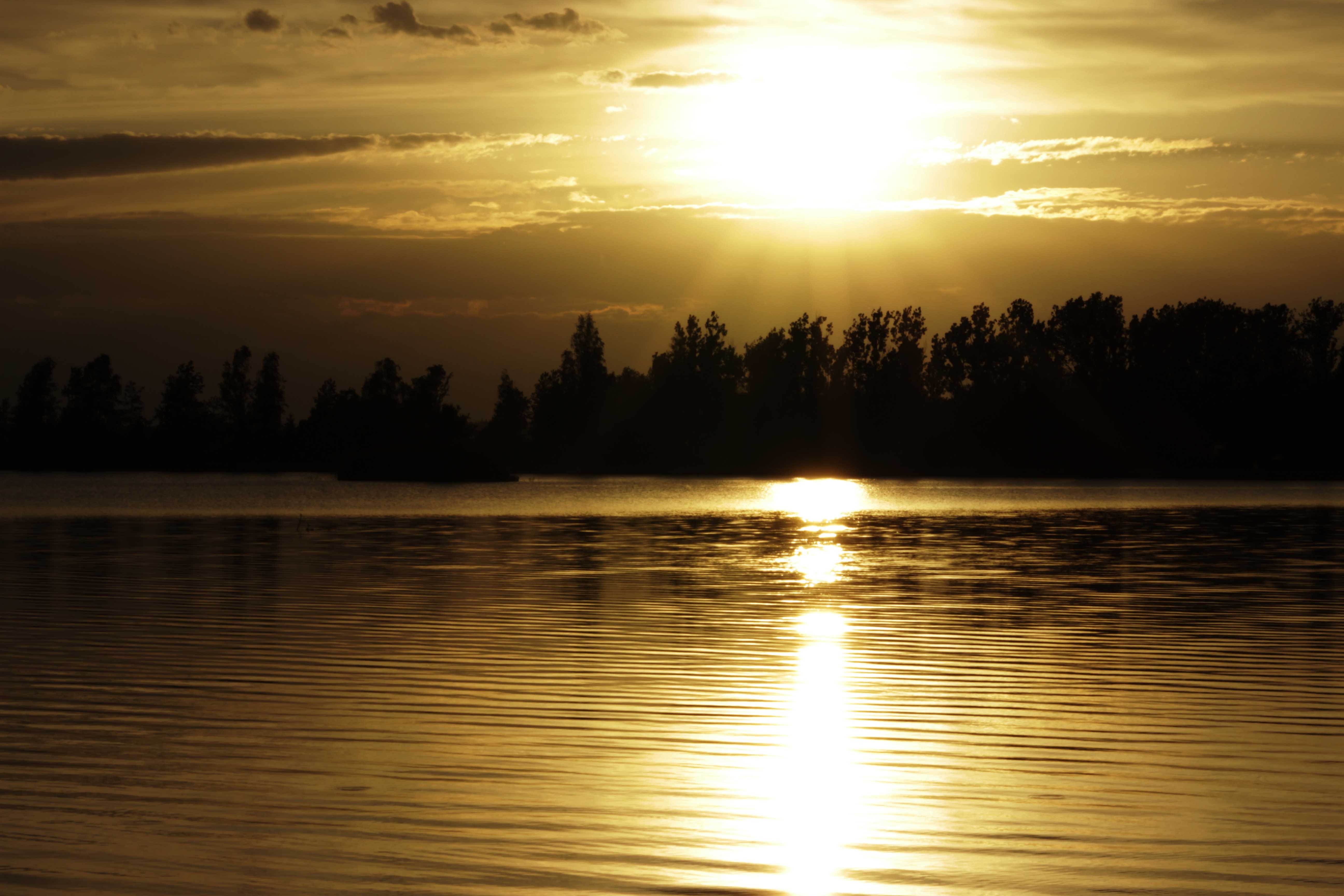 Water lake sunset free image download
