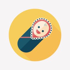 Baby flat icon with long shadow N40 free image download
