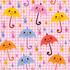 Cute umbrellas rain pattern free image download
