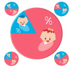 Baby born pie chart free image download