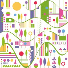 Colorful hills abstract pattern free image download